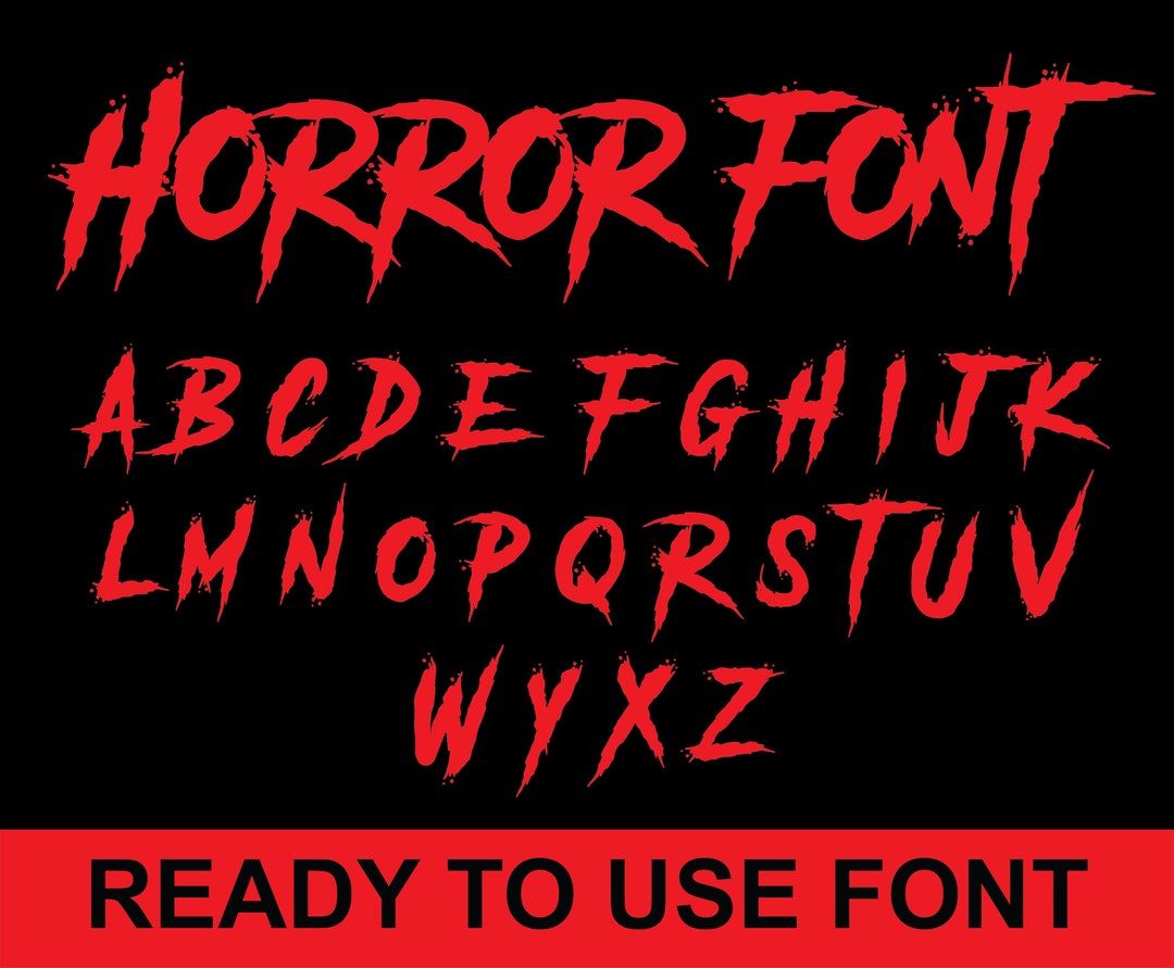 Horror Alphabet SVG Blood Font SVG Horror Font Halloween - Etsy Denmark