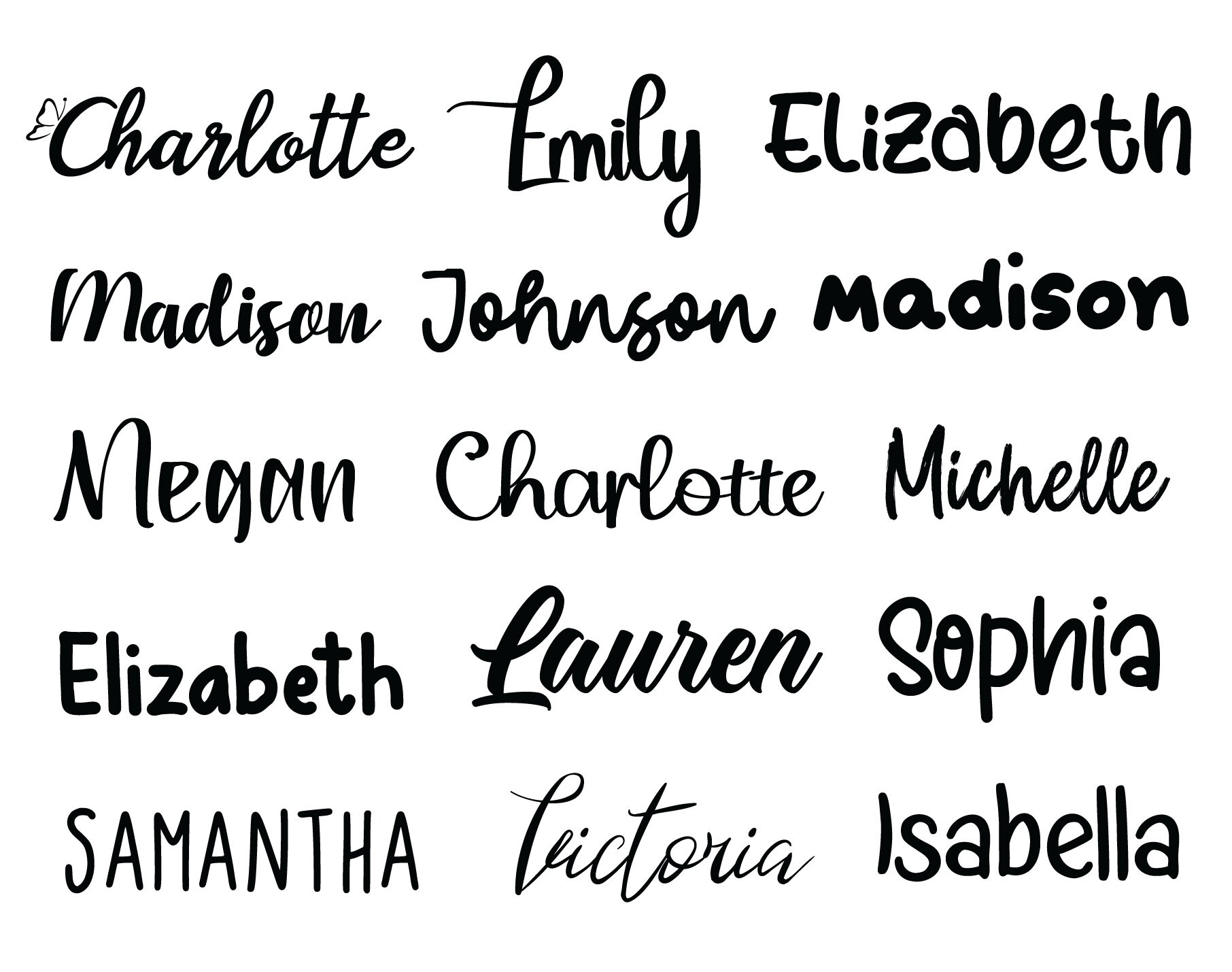 Handwritten Font SVG Bundle Cursive Font Bundle Svg Script - Etsy UK