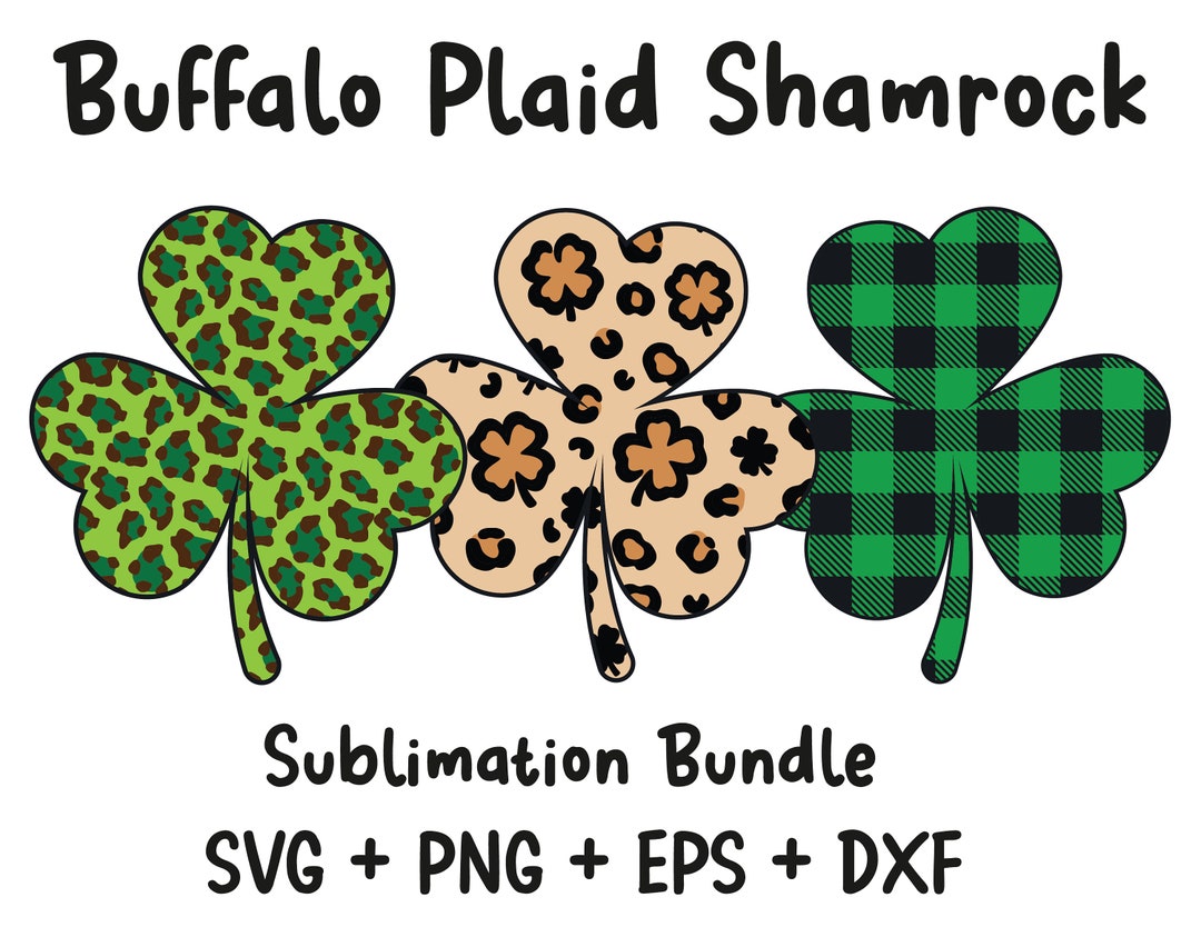 Shamrock SVG Bundle Plaid Shamrock Shamrock Heart Shamrocks SVG ...