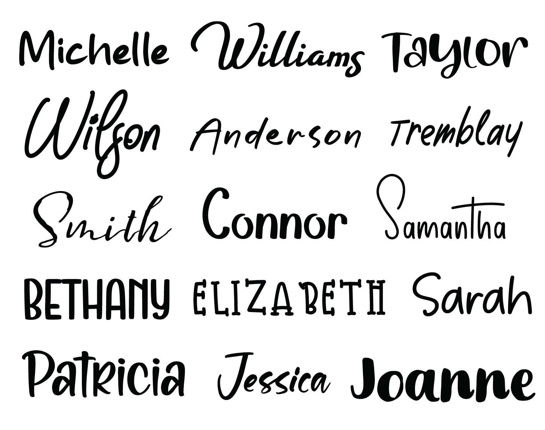 Handwritten Font SVG Bundle Cursive Font Bundle Svg Script - Etsy UK