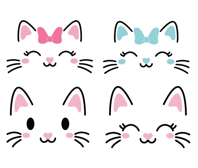 Cartoon Cat Face PNG Transparent Background And Clipart, 42% OFF