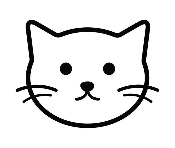 Cat Face Outline