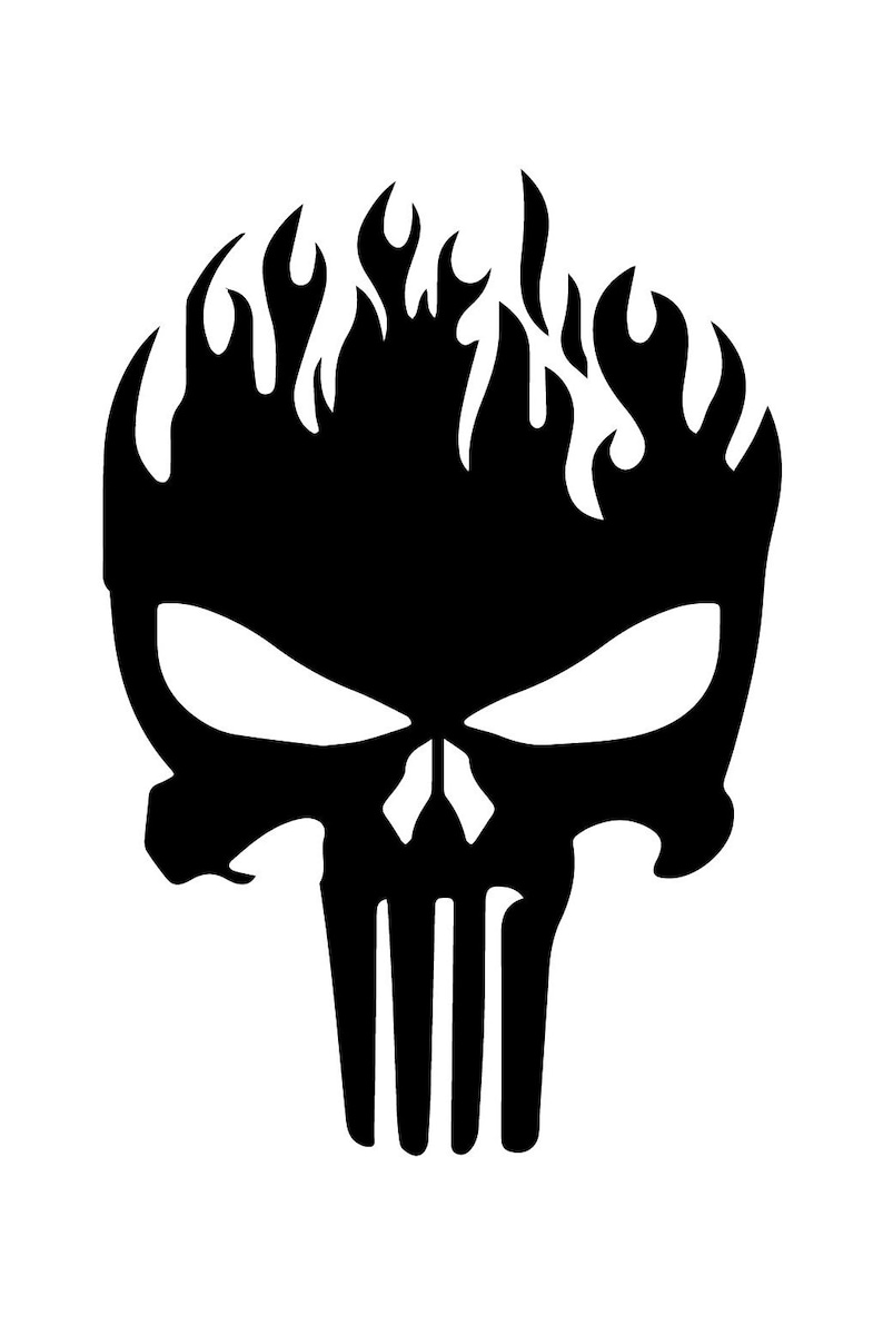 Punisher Skull Svg Bundle Punisher SVG Silhouette Skull - Etsy