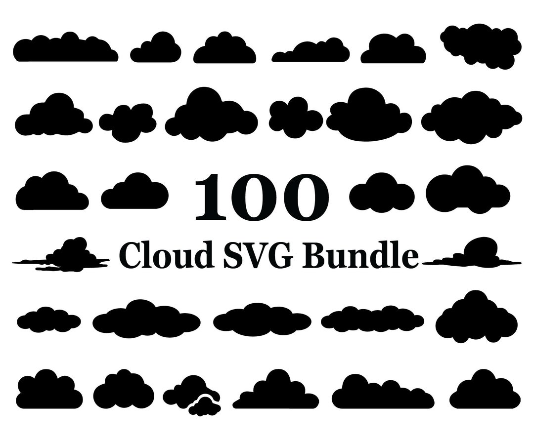 Cloud SVG, Cloud Clipart, Cloud Cut File, Digital Download, Cut File ...
