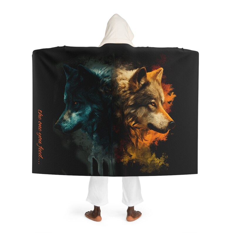 Tale of Two Wolves Hooded Blanket Native American Story - Etsy