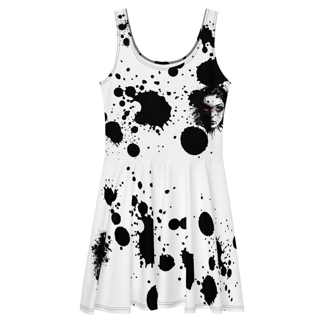 The Demon Inside Skater Dress, Graffiti Girl Gown, Monster Inside Evil ...
