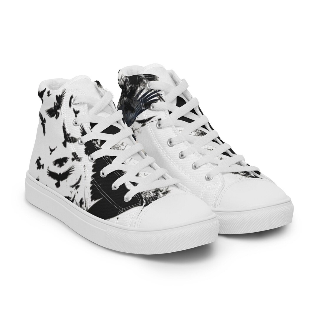 Transformative Raven Women’s High Top Canvas Shoes - Etsy