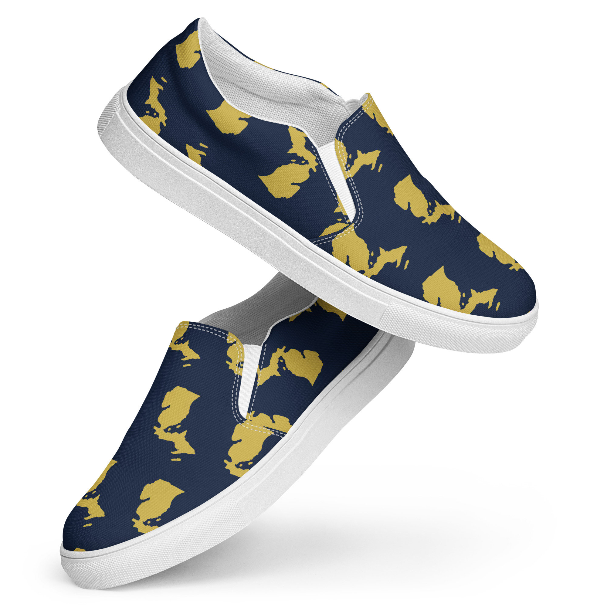 Michigan Shoes, Women's Slip-on Canvas Shoes, Ann Arbor Gifts, College ...