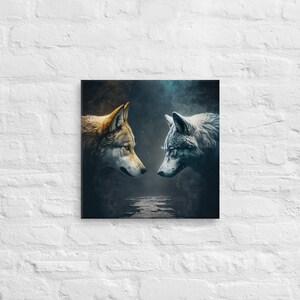 Tale of Two Wolves Wall Art, Native American Story Canvas, Nature Lover ...