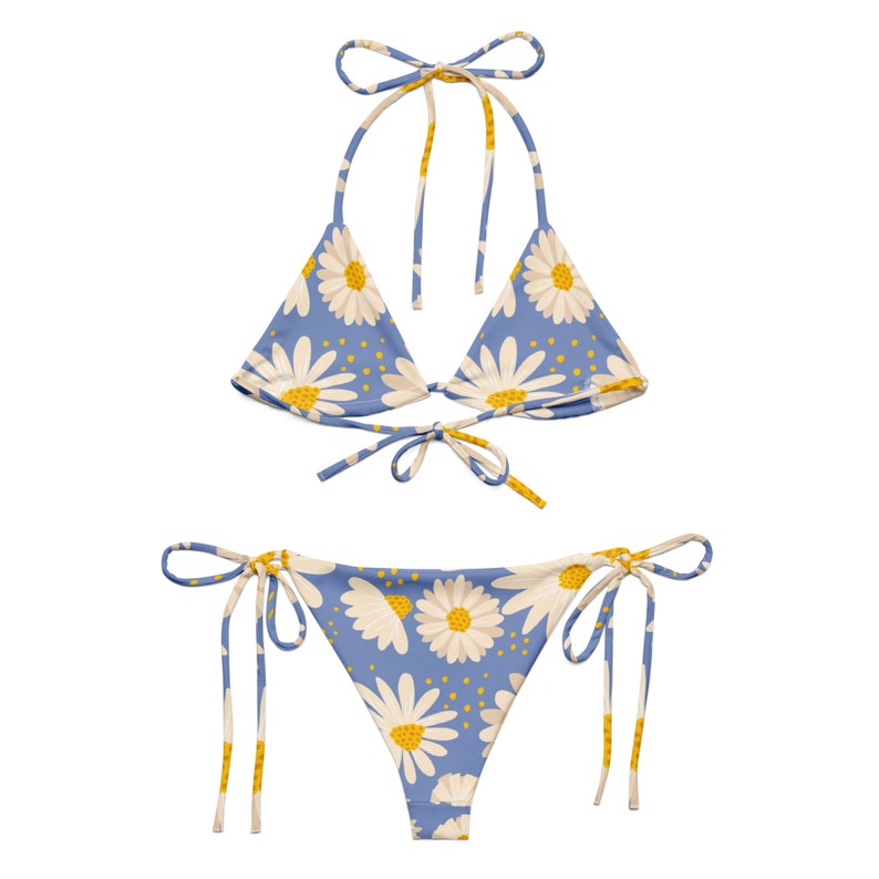 Women's Floral String Bikini, Wildflower Bathing Suit, Cute Flower ...