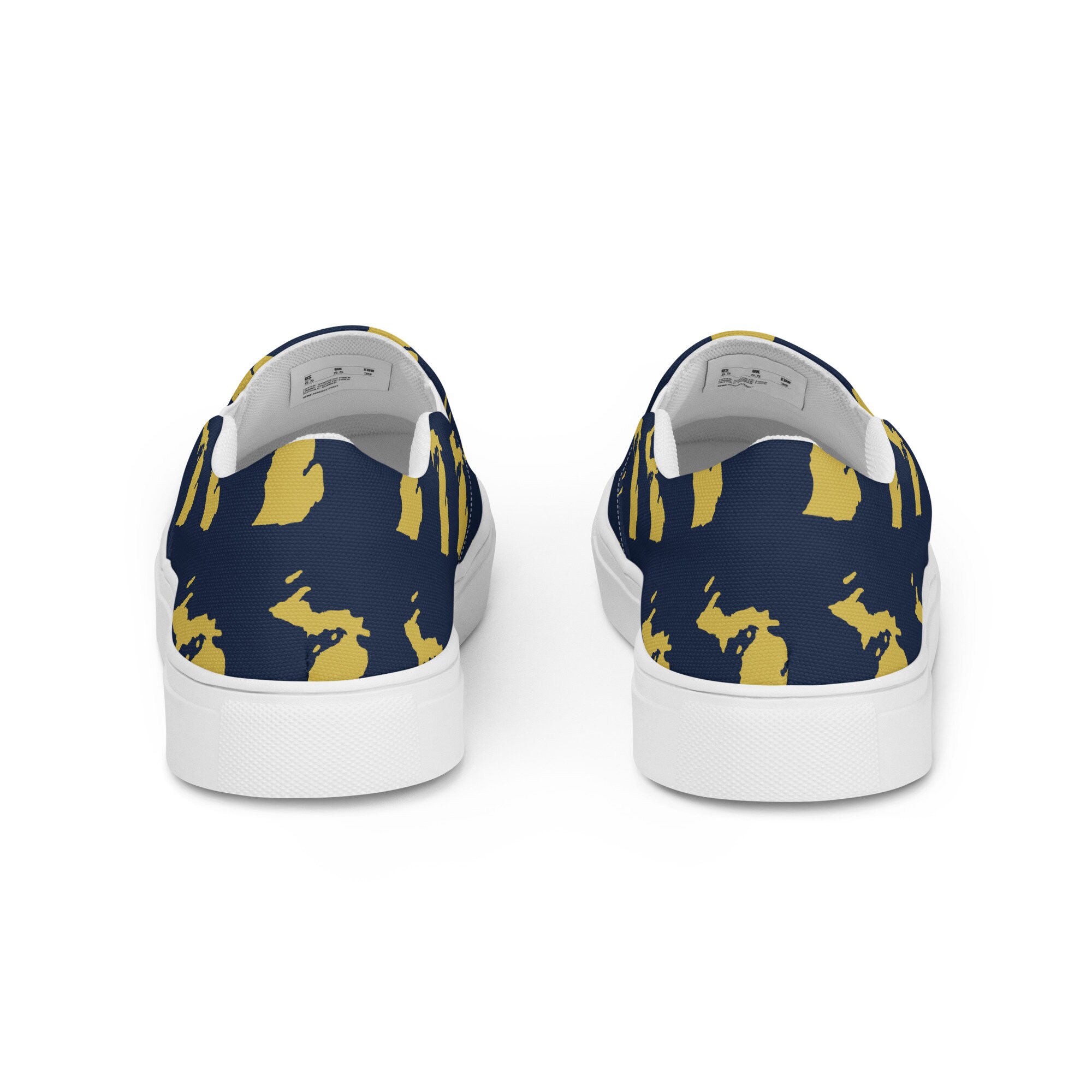 Michigan Shoes, Women's Slip-on Canvas Shoes, Ann Arbor Gifts, College ...
