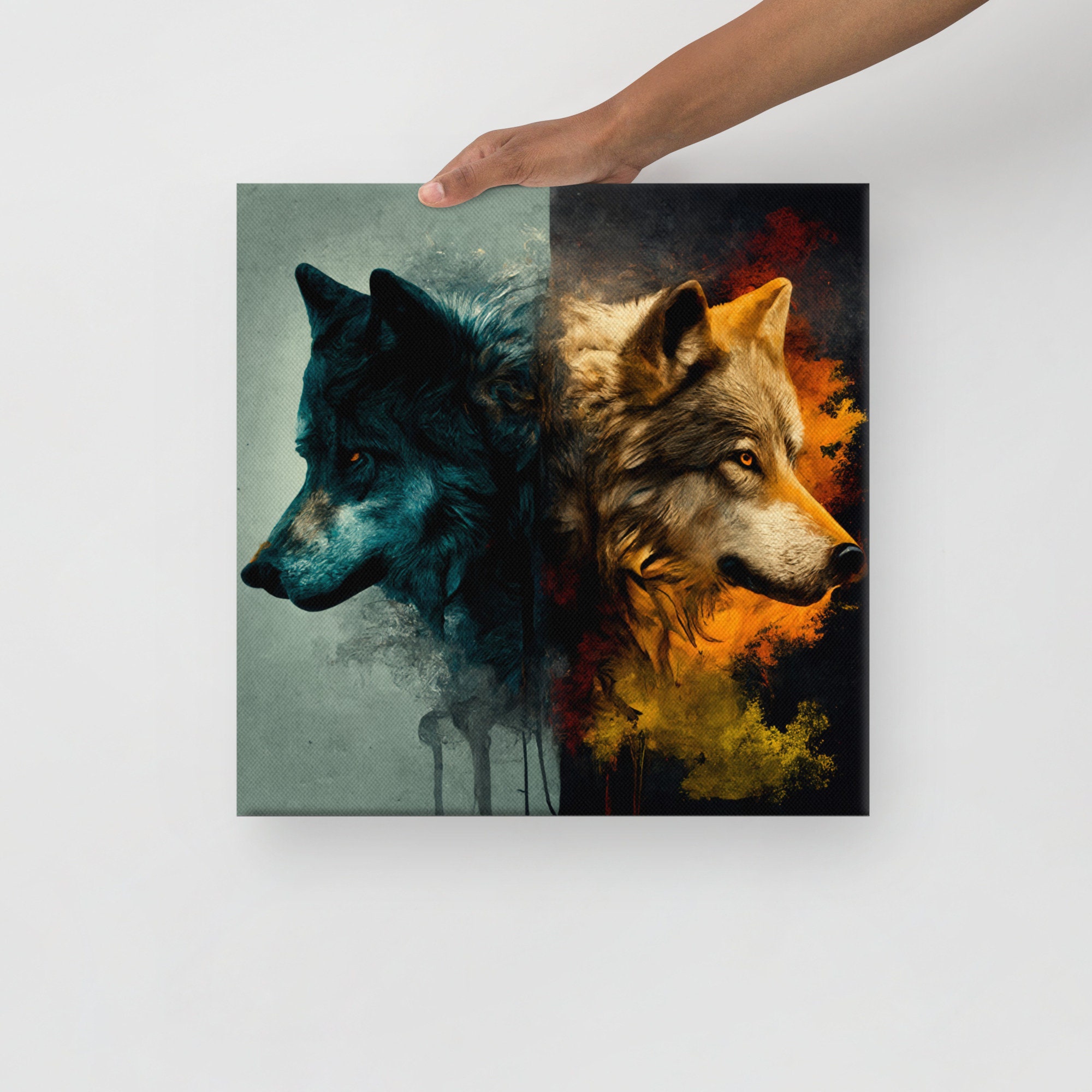 Tale of Two Wolves Wall Art, Native American Story Canvas, Nature Lover ...