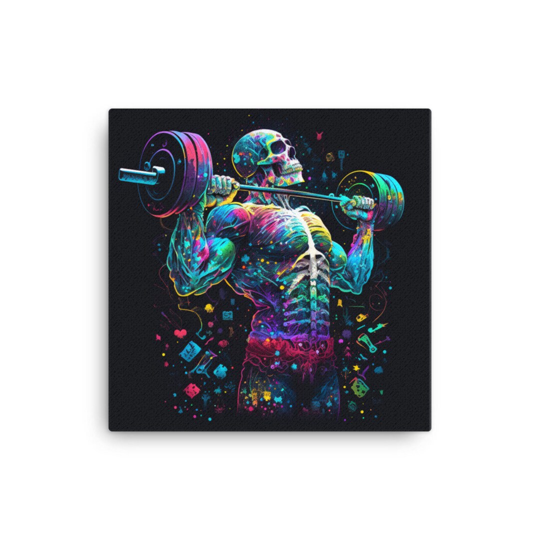 Cosmic Workout Canvas Radiation Weightlifting Wall Art - Etsy