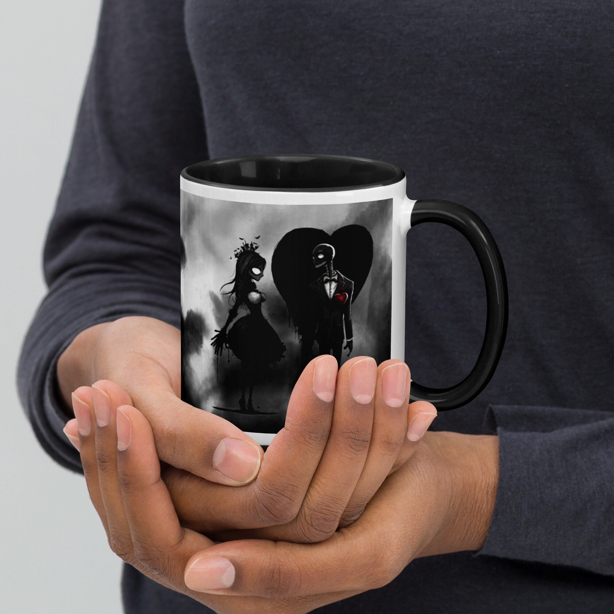 Skeleton Lovers Mug, Gothic Affection Tea Cup, Forever and Always ...