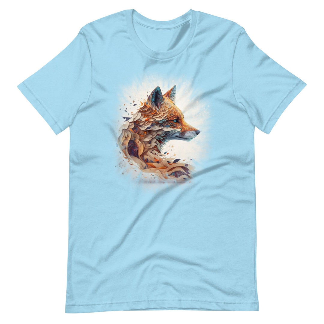Japanese Kitsune Shirt, Dashing Fox Top, Boho Fox Shirt, Japanese Shirt ...