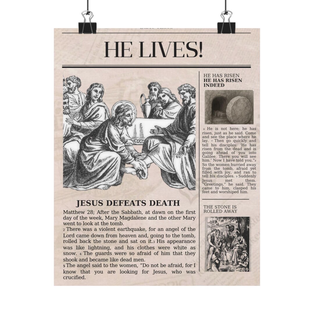 Religious Newspaper Christian Poster Matte Vertical Print Art, Wall ...