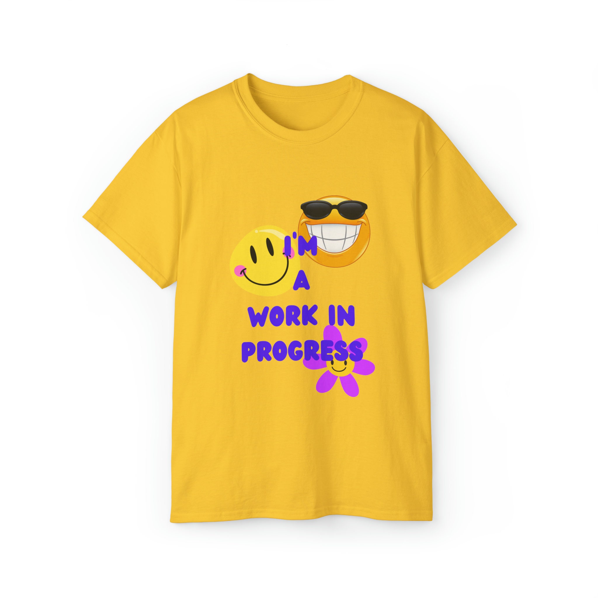 Unisex Ultra Cotton Tee With Fun i Am a Work in Progress Quote, Funny ...