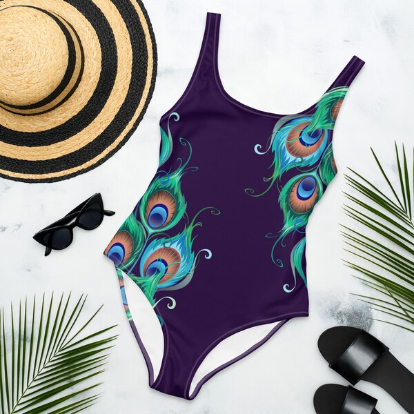 Feather Peacock Swimsuit - Etsy