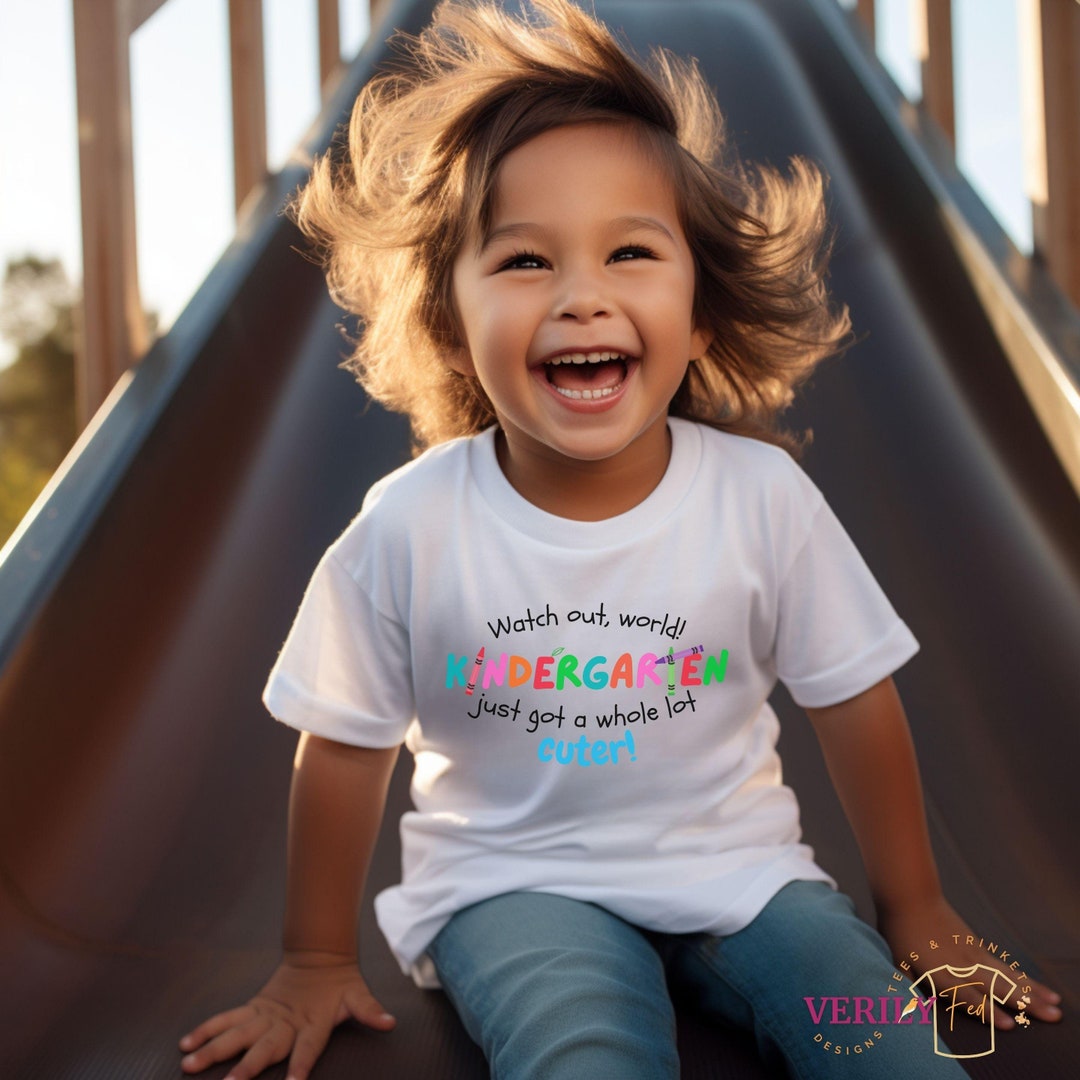 First Day of Kindergarten T-shirt, Cute Kindergarten Tee, Gift for Boy ...