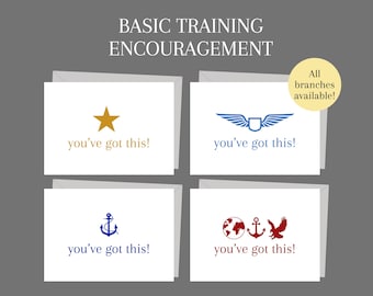 Military Basic Training Encouragement Cards - Army, Navy, Air Force ...