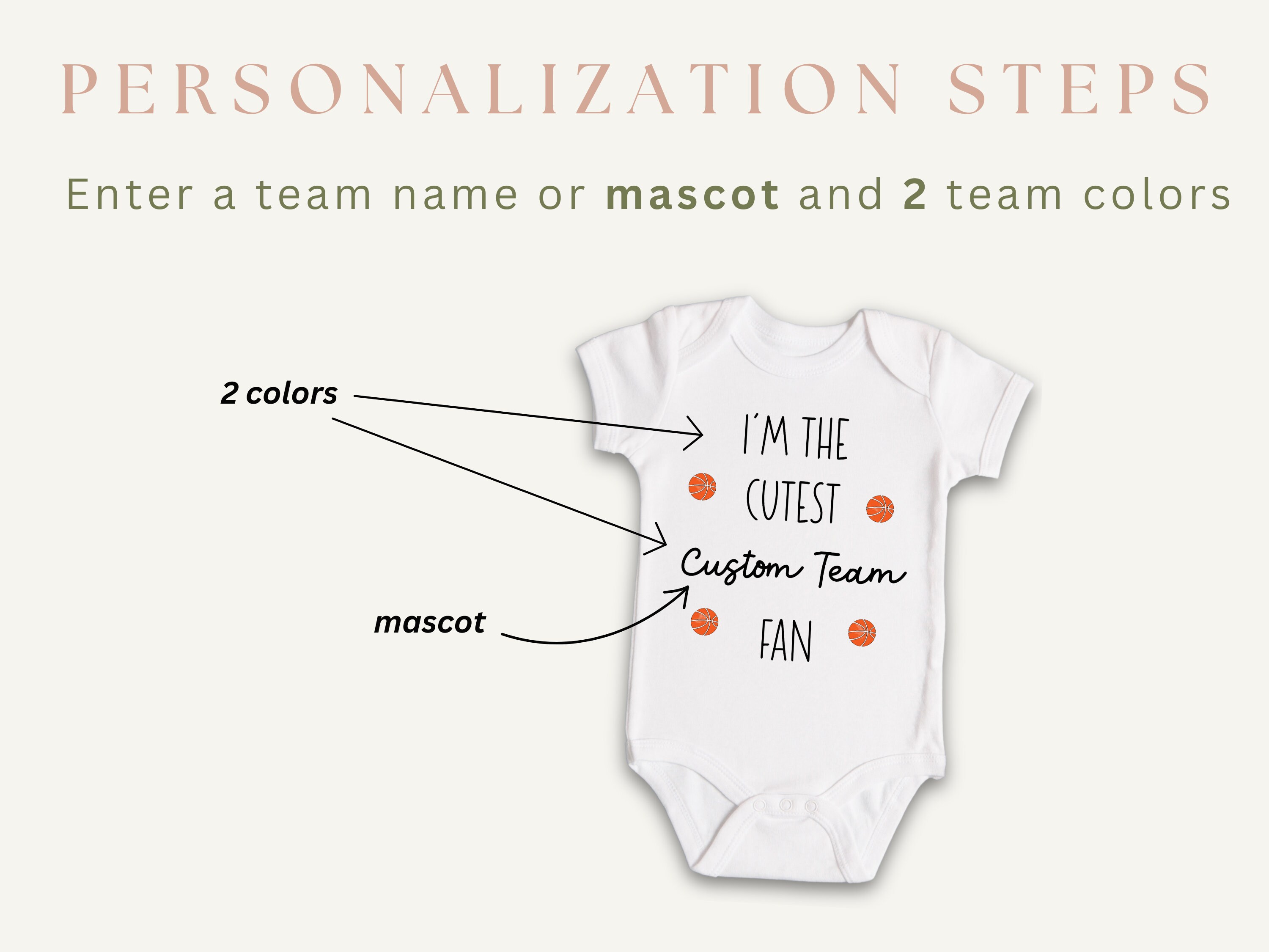 Custom Basketball Team Baby Bodysuit: Game Day Outfit, March Madness ...
