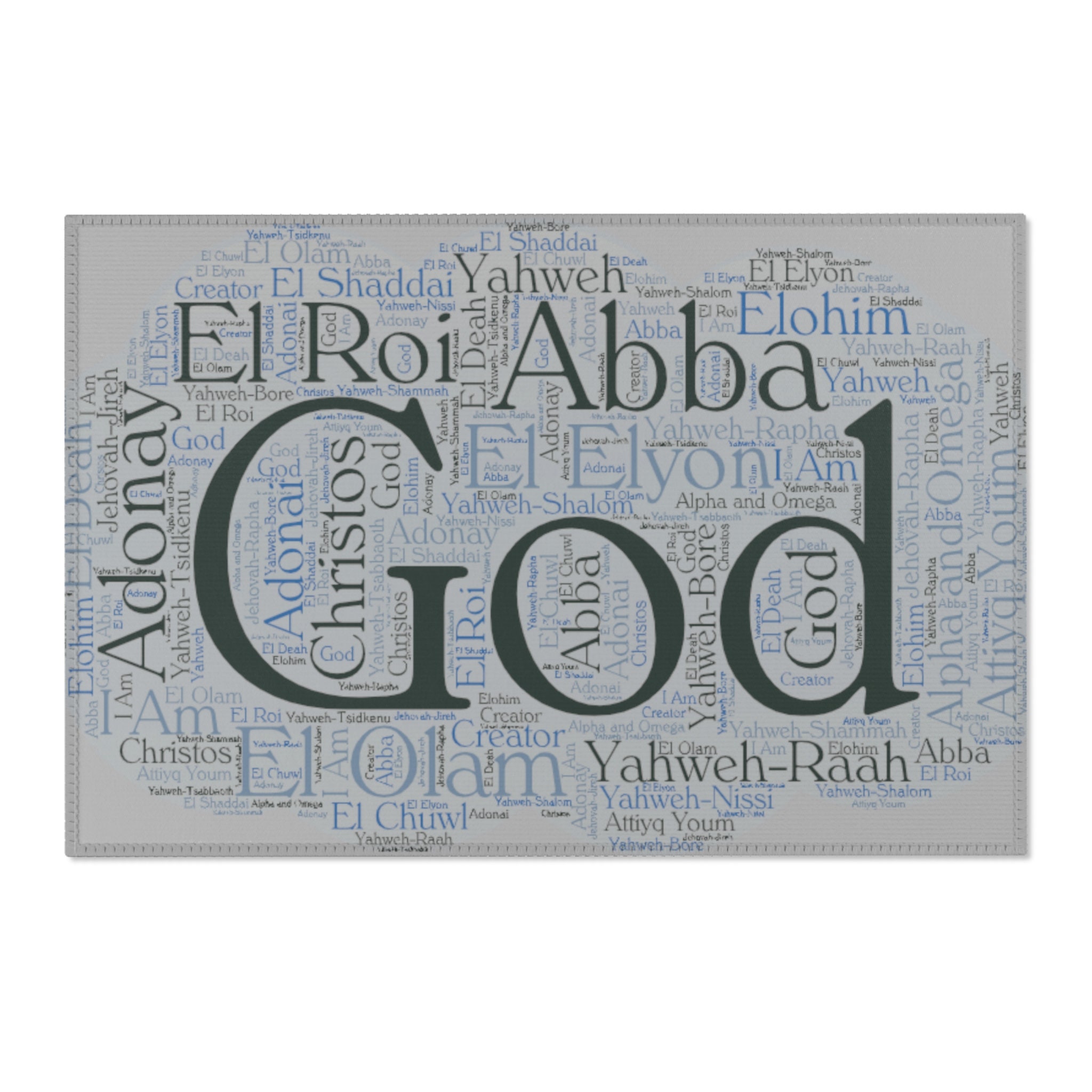 Names of God Area Rugs, Gods Name Rug, Floor Rug With Names of God ...