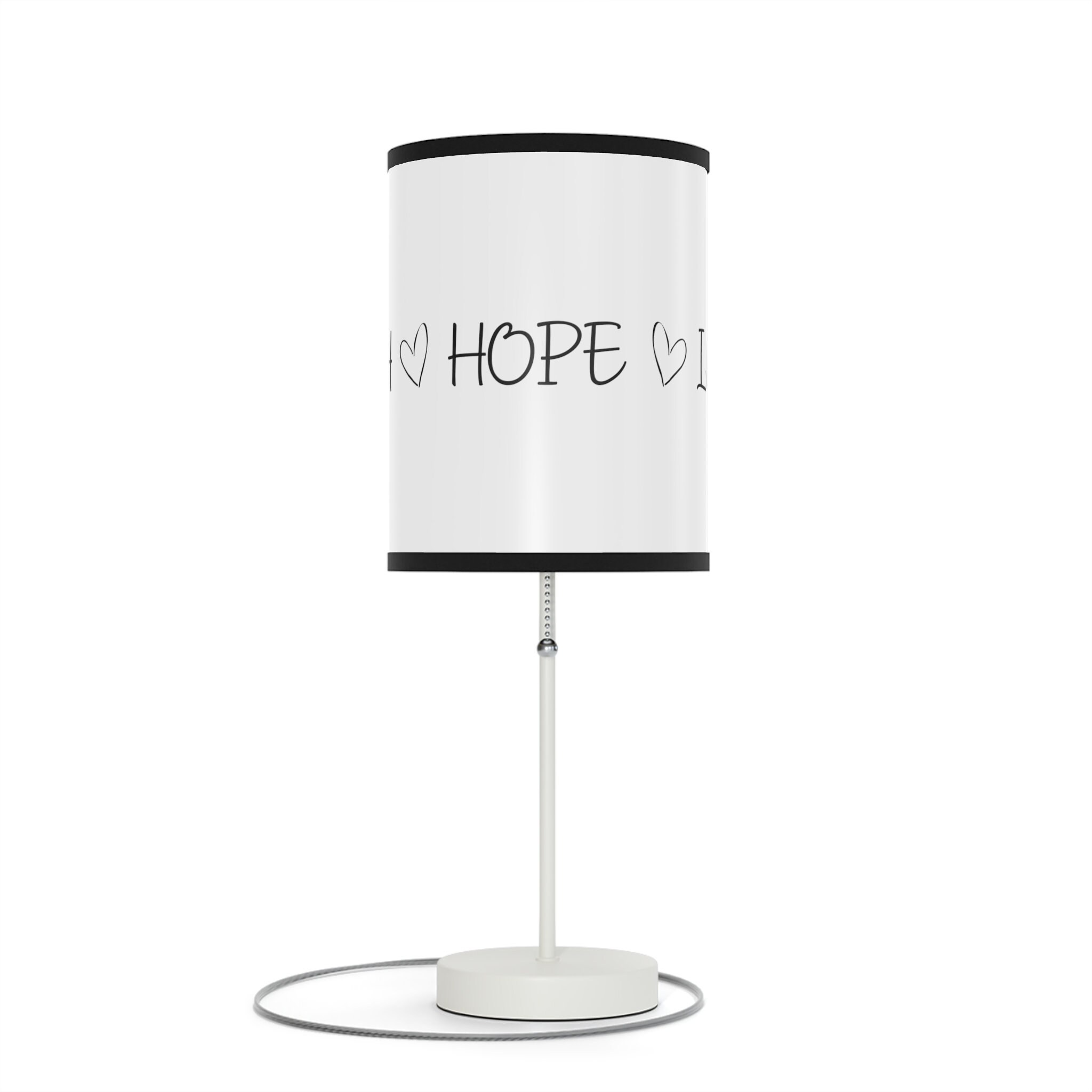 Faith Hope Love Desk Lamp, Lamp on a Stand Printed With Faith Hope Love ...