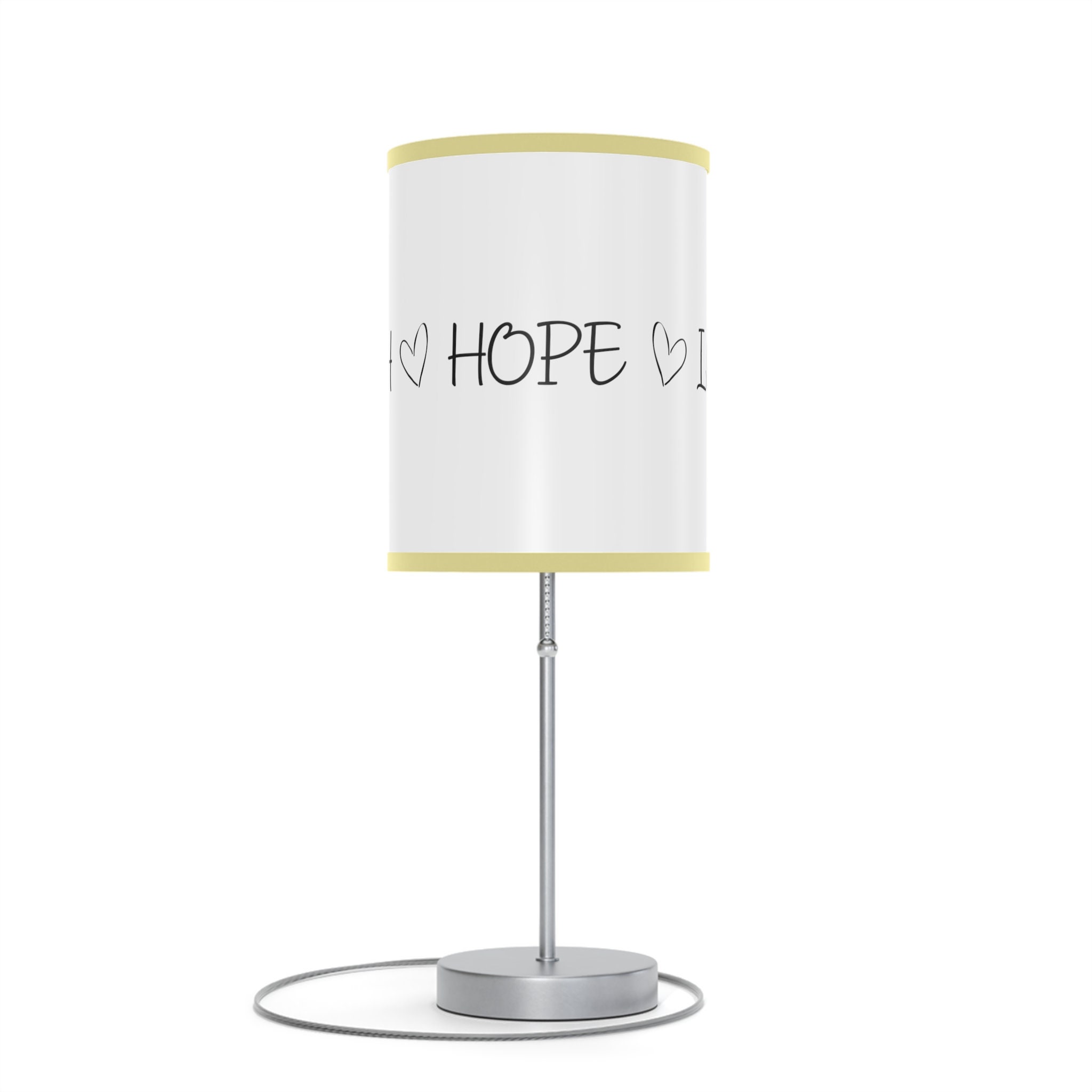 Faith Hope Love Desk Lamp, Lamp on a Stand Printed With Faith Hope Love ...