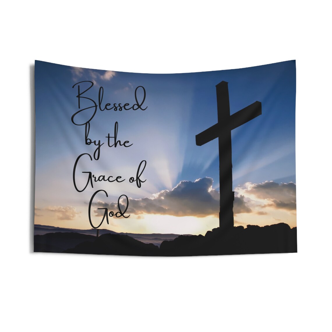Blessed by the Grace of God Wall Tapestry Blessed by Grace - Etsy