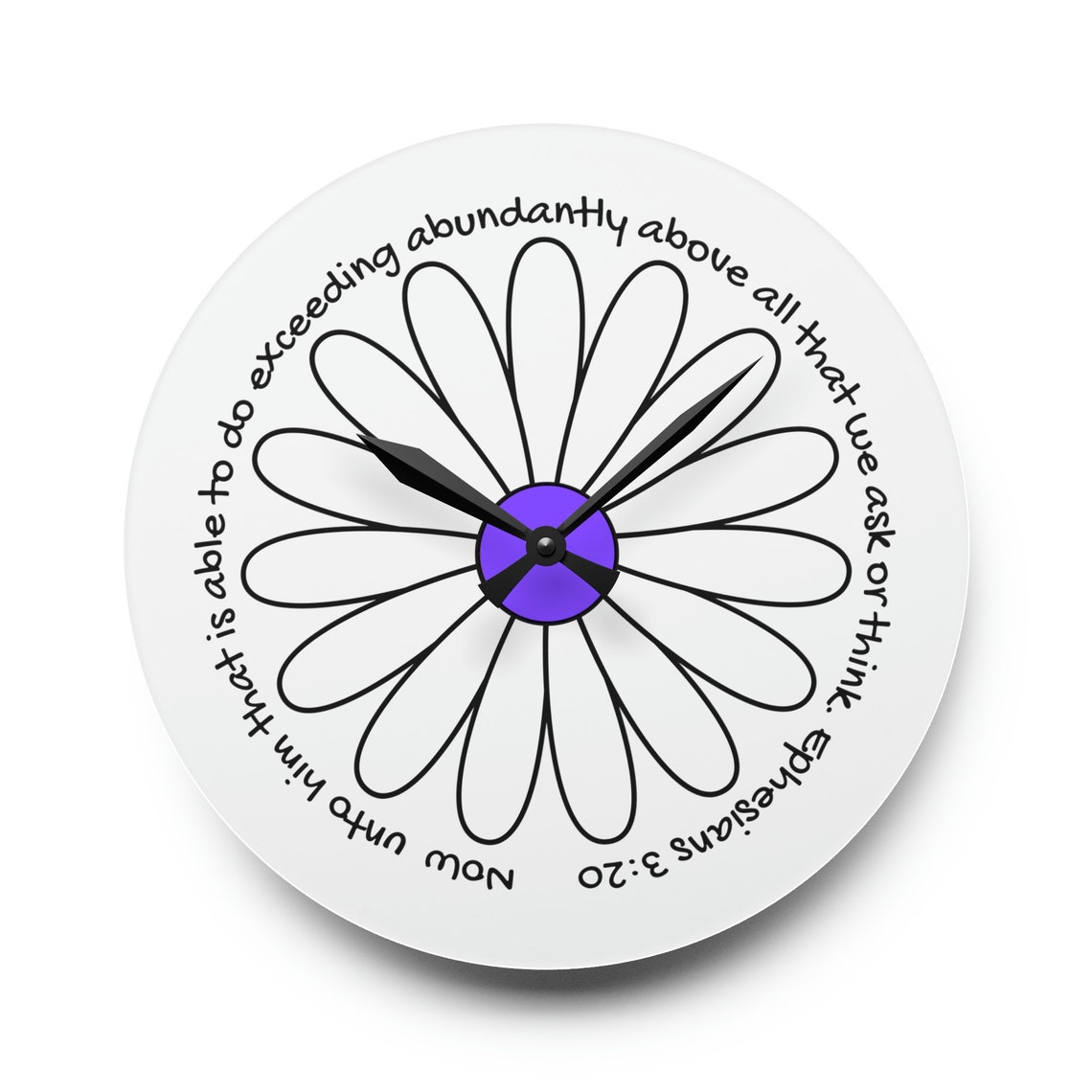 Ephesians 3:20 Clock, Bible Scripture Wall Clock, Ephesians 3 Bible ...