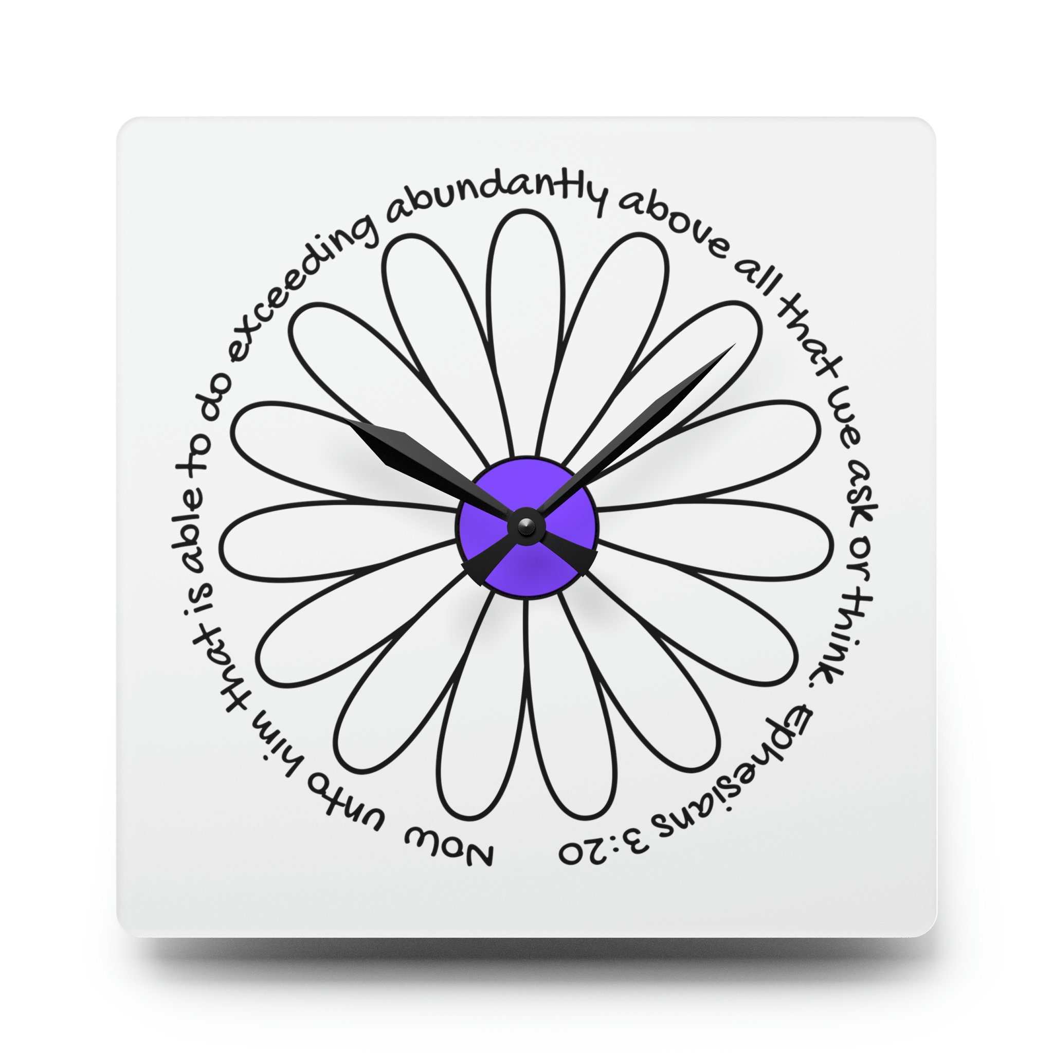 Ephesians 3:20 Clock, Bible Scripture Wall Clock, Ephesians 3 Bible ...