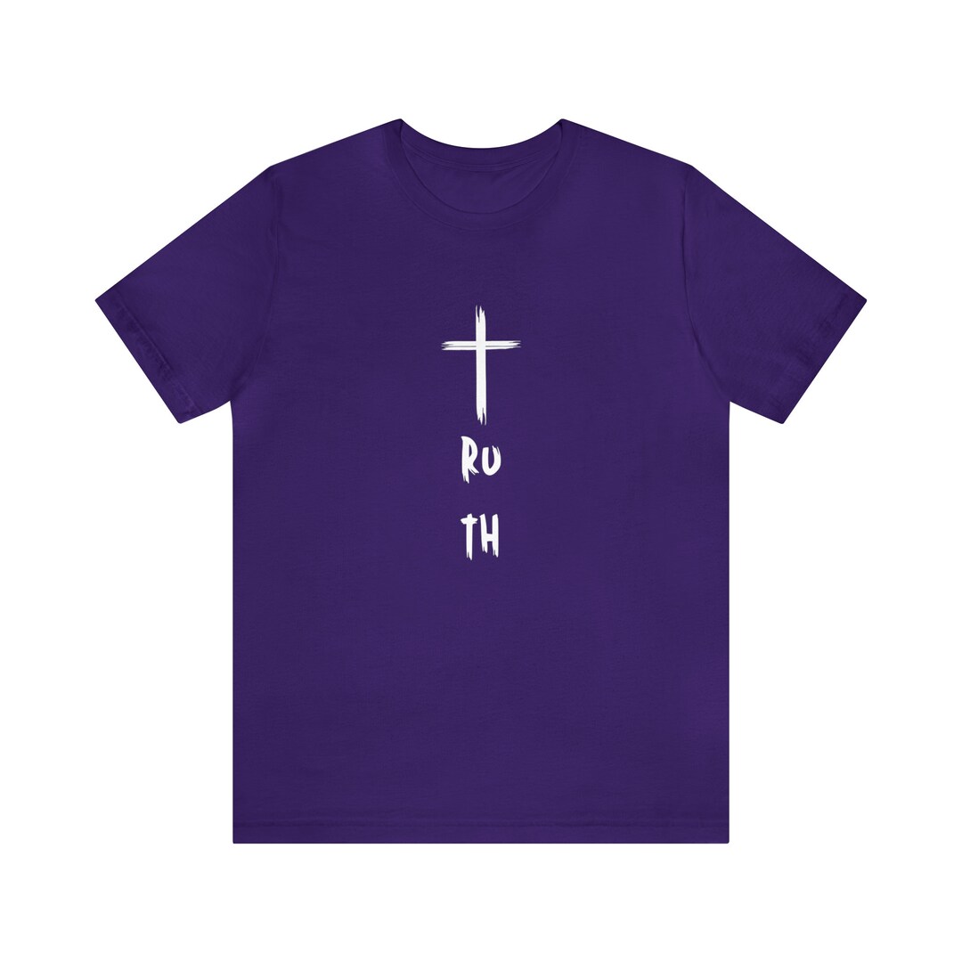 Truth T-shirt With Christian Cross, Cross Shirt That Spells Truth ...