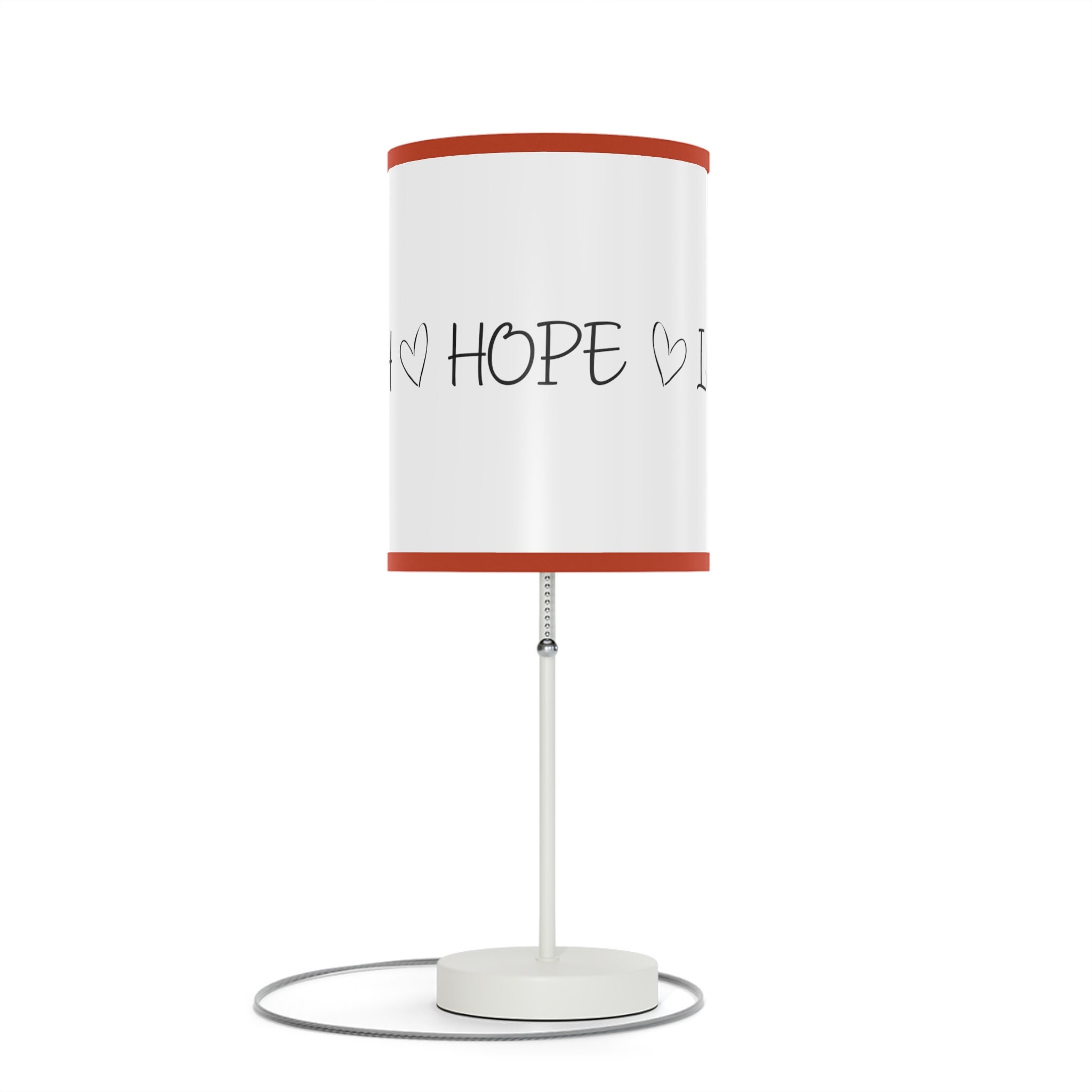 Faith Hope Love Desk Lamp, Lamp on a Stand Printed With Faith Hope Love ...
