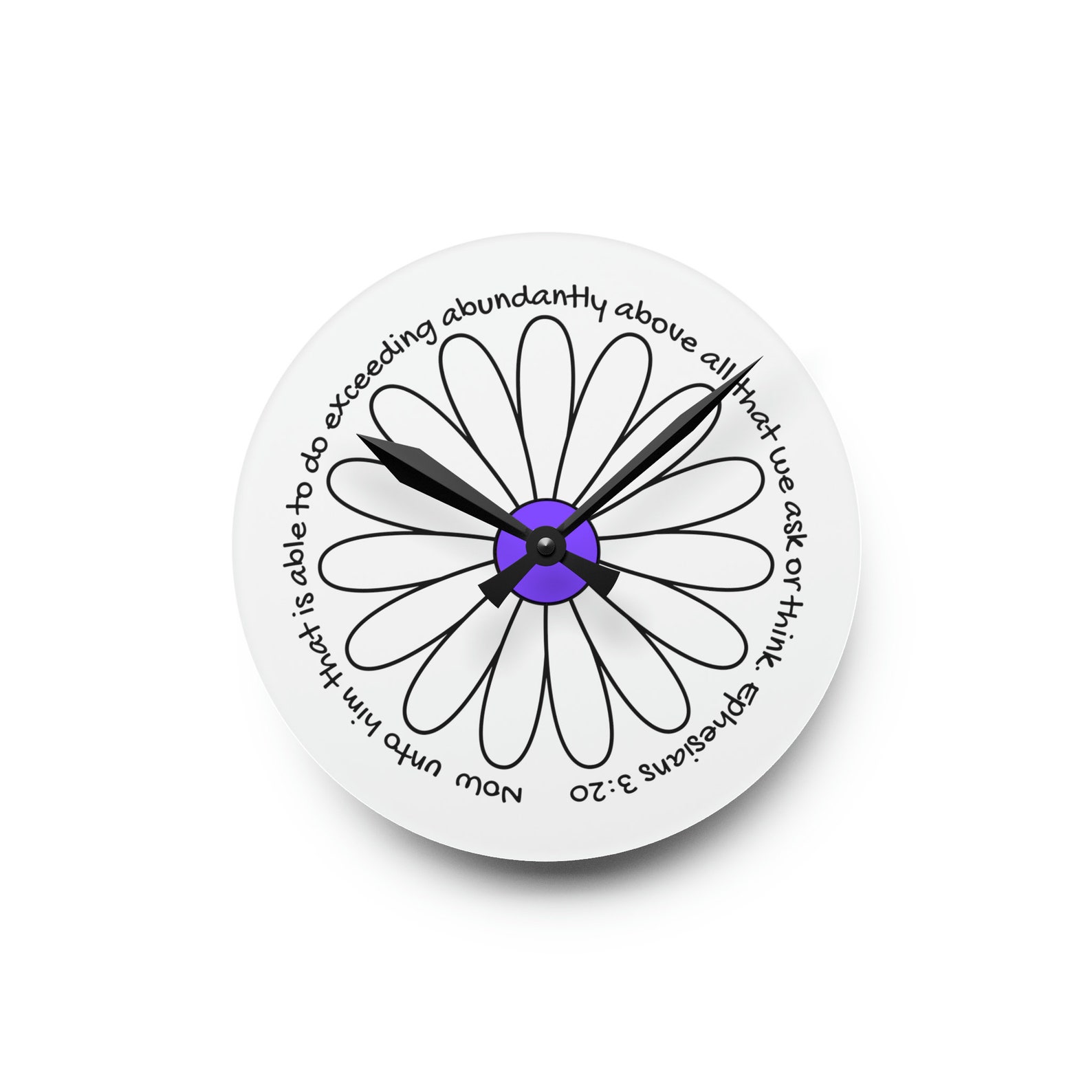 Ephesians 3:20 Clock, Bible Scripture Wall Clock, Ephesians 3 Bible ...