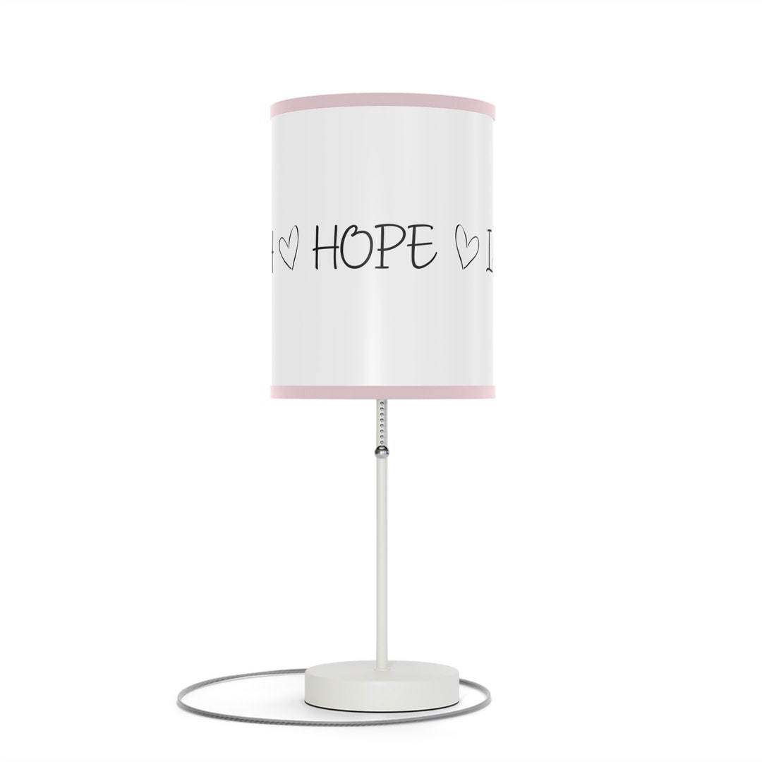 Faith Hope Love Desk Lamp, Lamp on a Stand Printed With Faith Hope Love ...