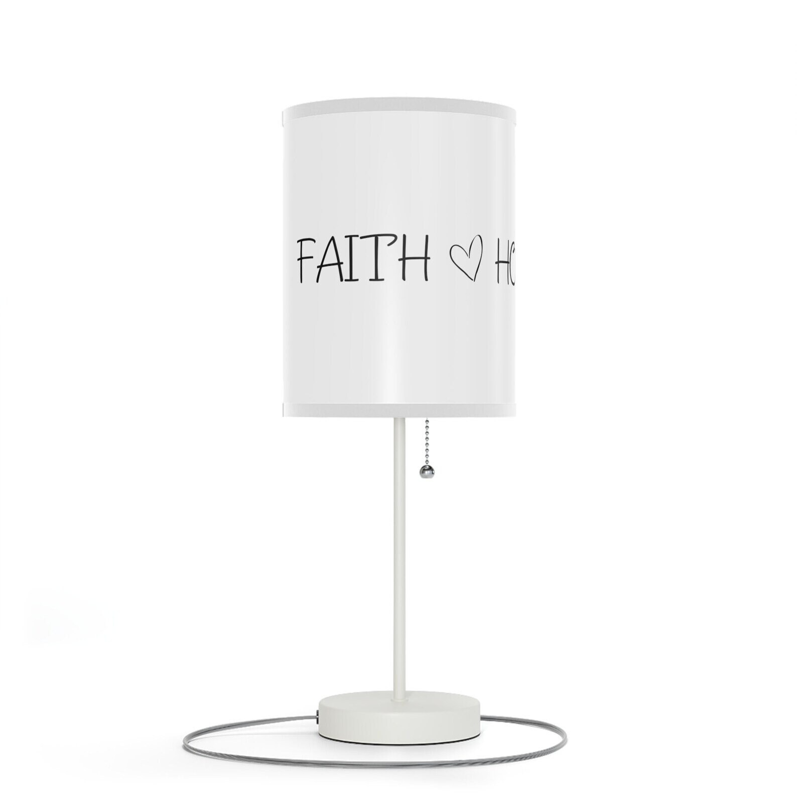 Faith Hope Love Desk Lamp, Lamp on a Stand Printed With Faith Hope Love ...