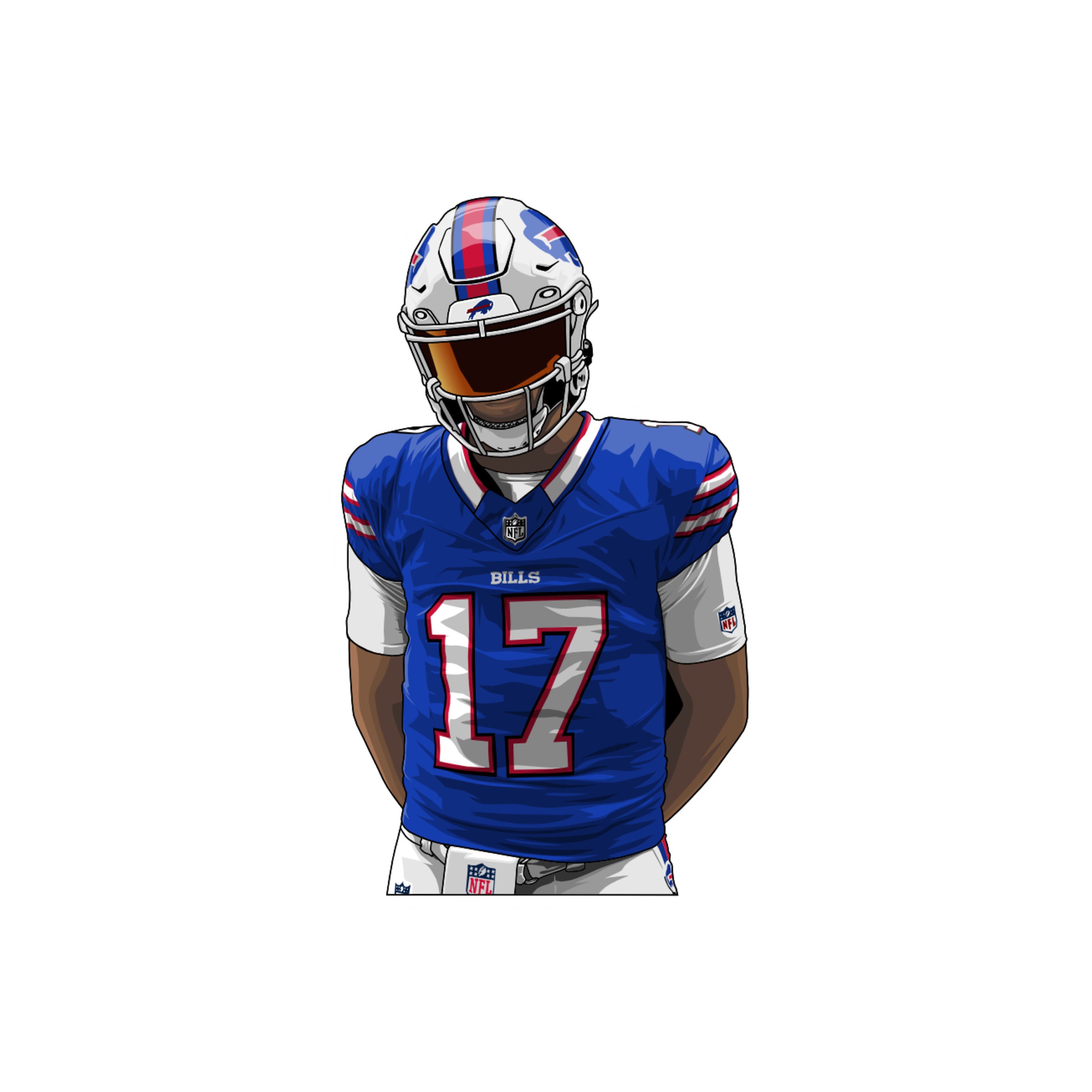 Josh Allen visor Sticker - Etsy