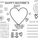 Printable Mother’s Day Placemats, Printable Coloring Placemat, Kid’s ...