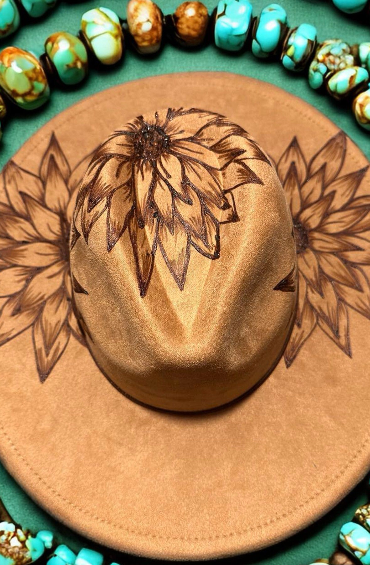 Sunflowers, Wildflowers, Custom Boho Hat, Boho Hat, Western Hat, Custom ...