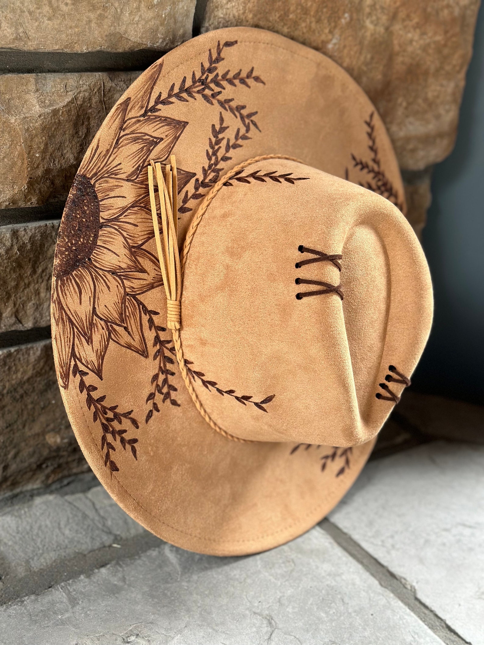 Wildflowers, Cowboy, Custom Boho Hat, Boho Hat, Western Hat, Custom ...