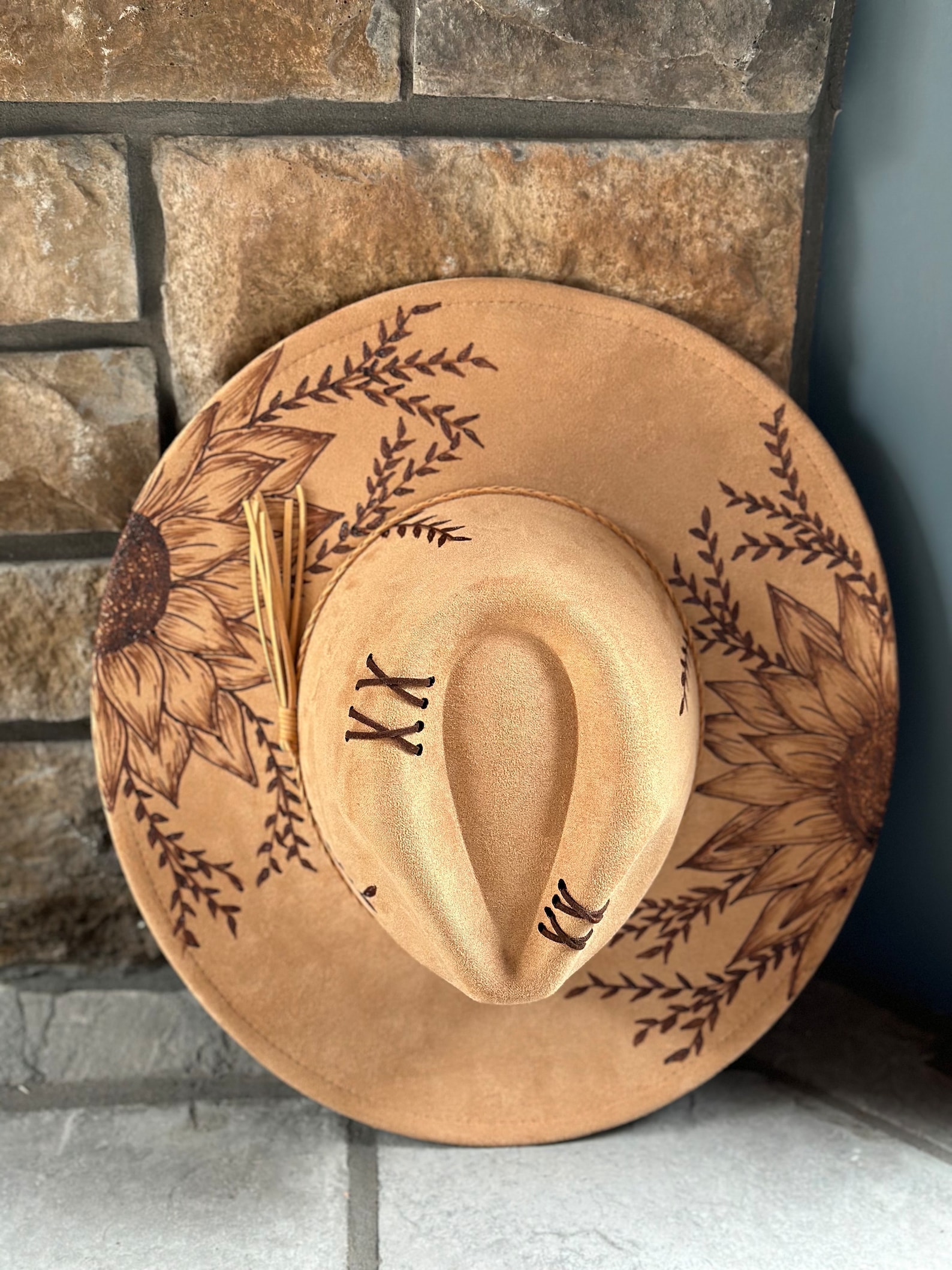 Wildflowers, Cowboy, Custom Boho Hat, Boho Hat, Western Hat, Custom ...