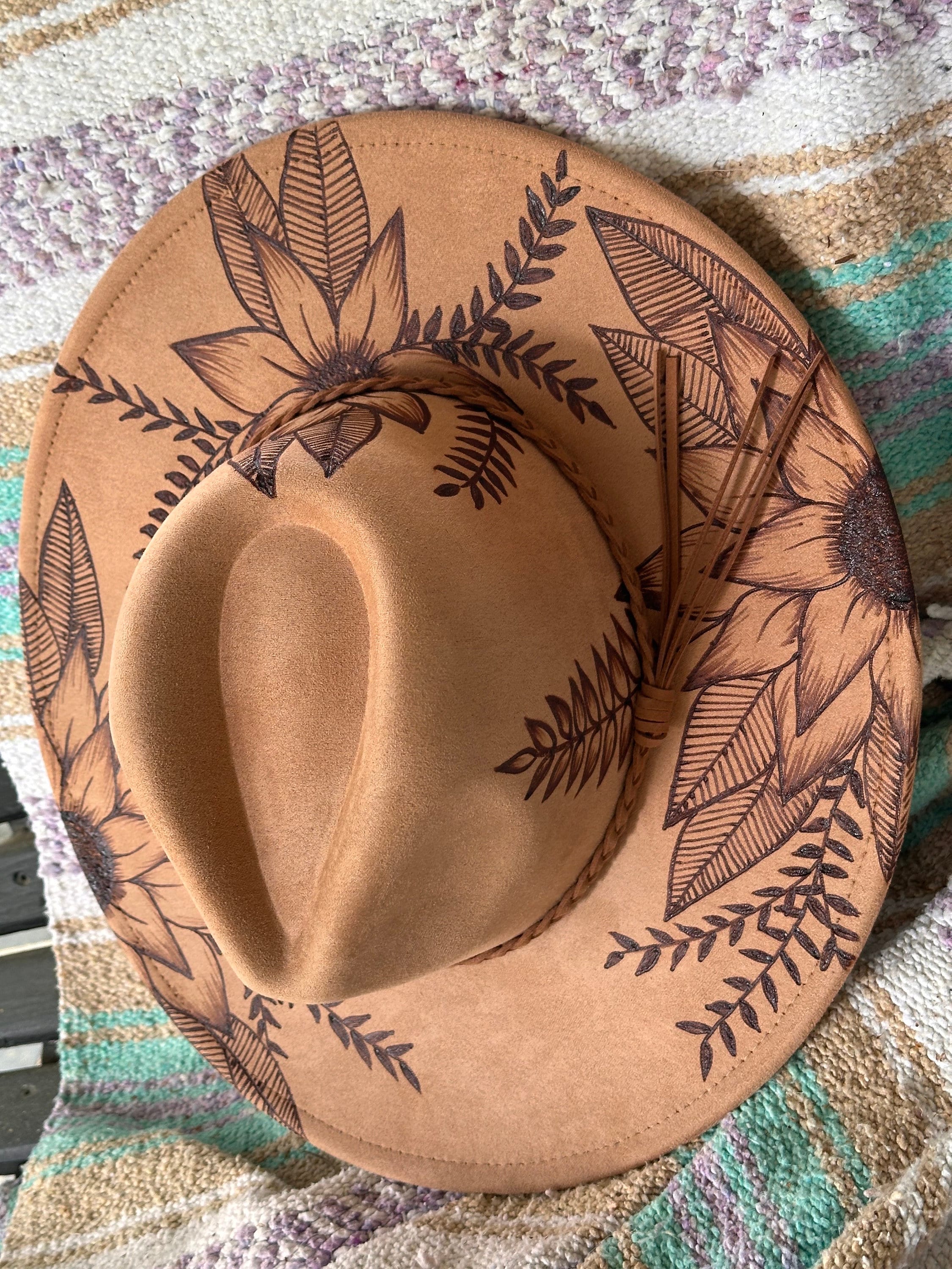 Wildflowers, Custom Cowboy Hat, Boho Hat, Custom Western Hat, Boho ...
