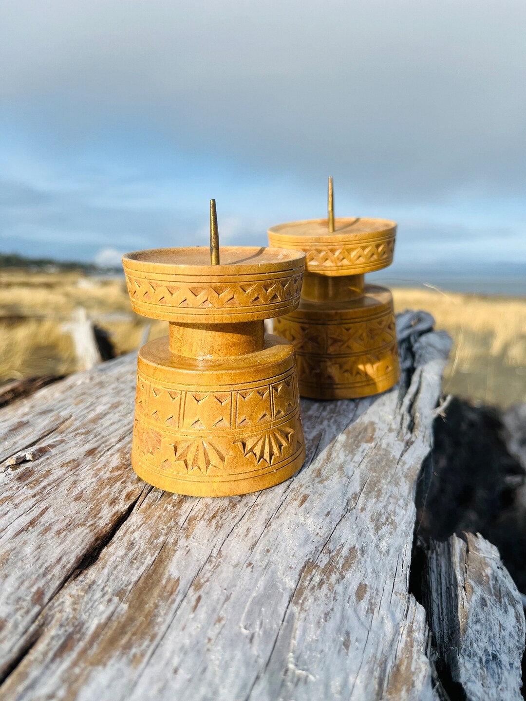 Candle Holders Norwegian Antique Beautiful Handmade Set of 2 - Etsy