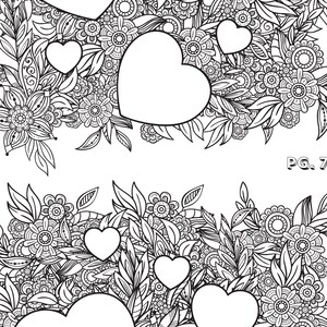 Valentine's Day Coloring Pages, Mandala, Hearts, Printable PDF ...