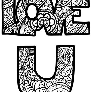 Valentine's Day Coloring Pages, Mandala, Hearts, Printable PDF ...