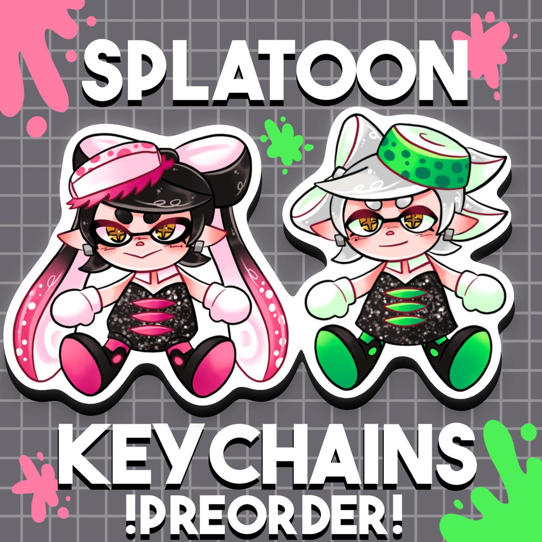PREORDER: Splatoon Callie and Marie Keychains - Etsy