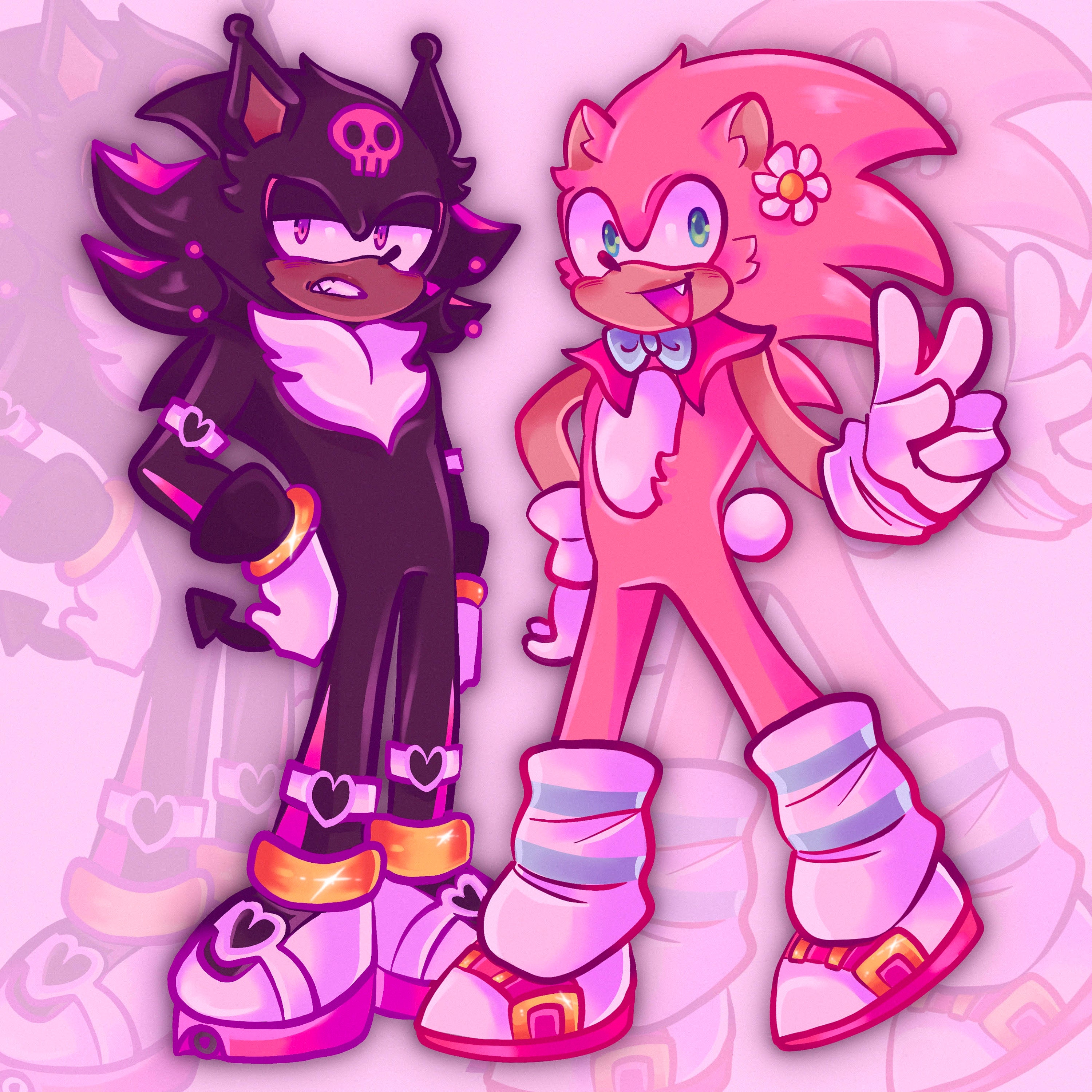 Sanrio Sonic and Shadow Poster Print - Etsy