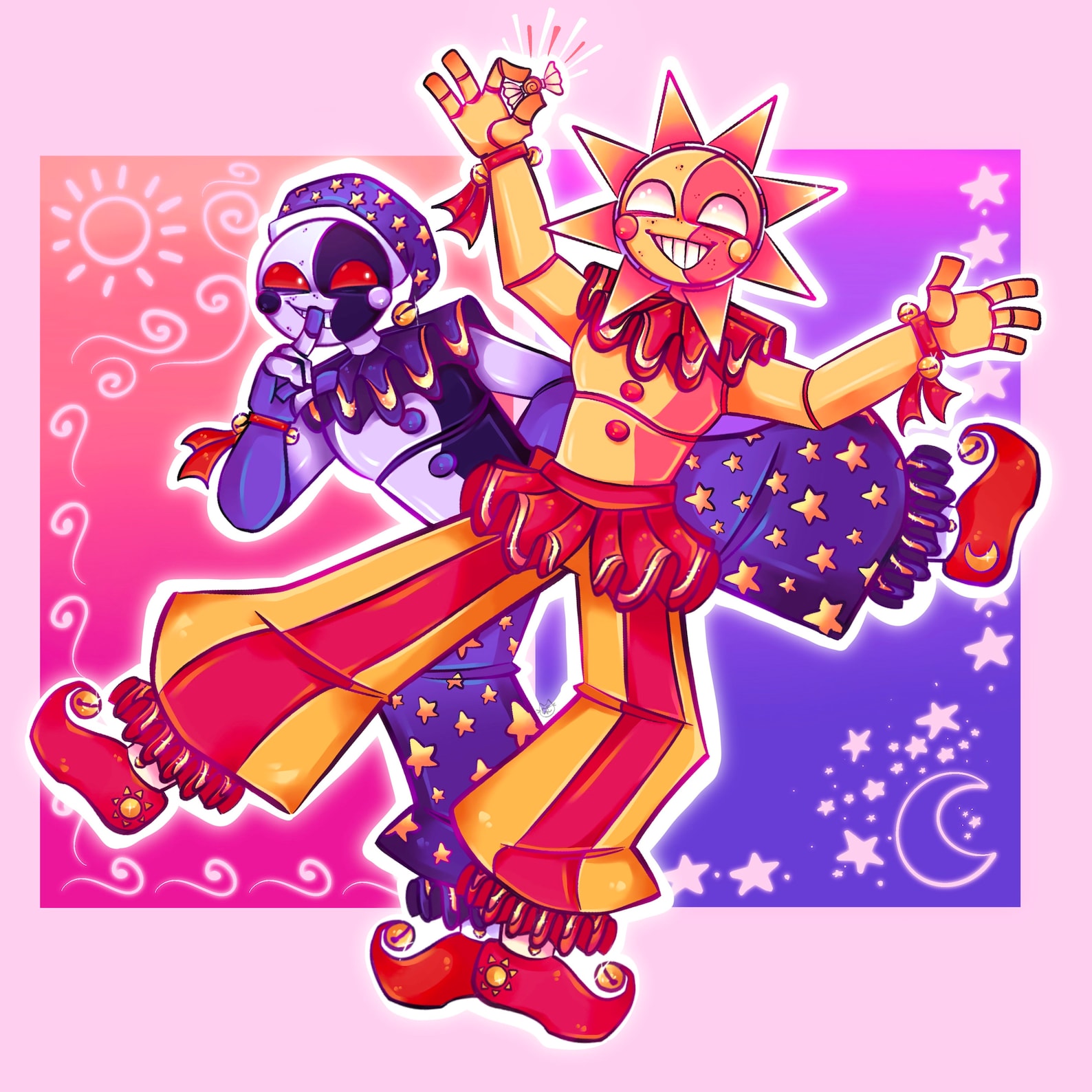 Sundrop and Moondrop Fnaf Poster Print - Etsy