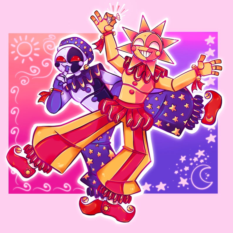 Sundrop and Moondrop Fnaf Poster Print - Etsy