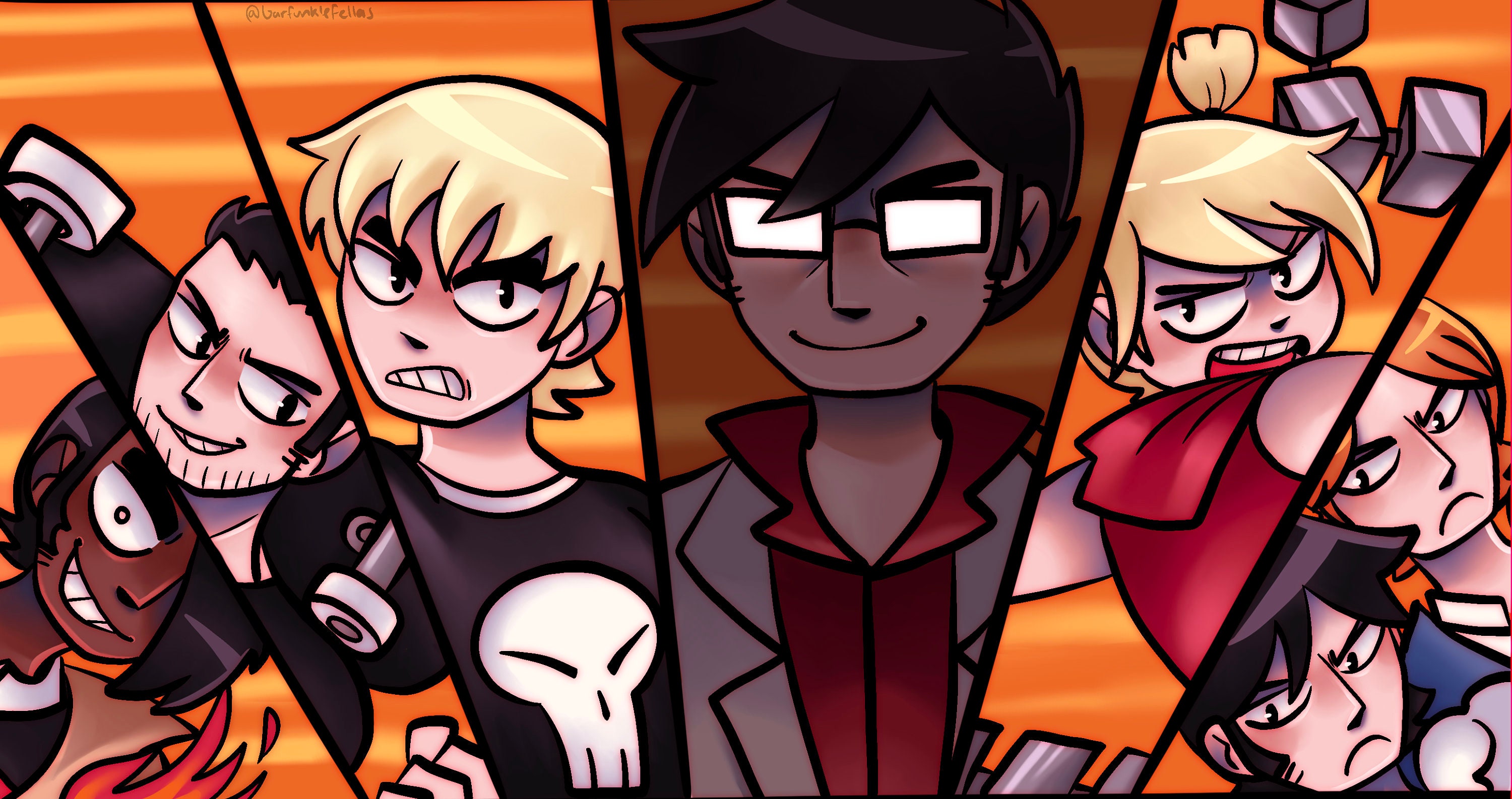 Scott Pilgrim Evil Exes Poster Print - Etsy